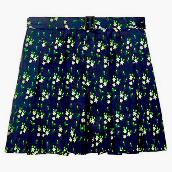 A.P.C. | Skirts | Apc Belted Silk Pleated Flare Skort | Poshmark